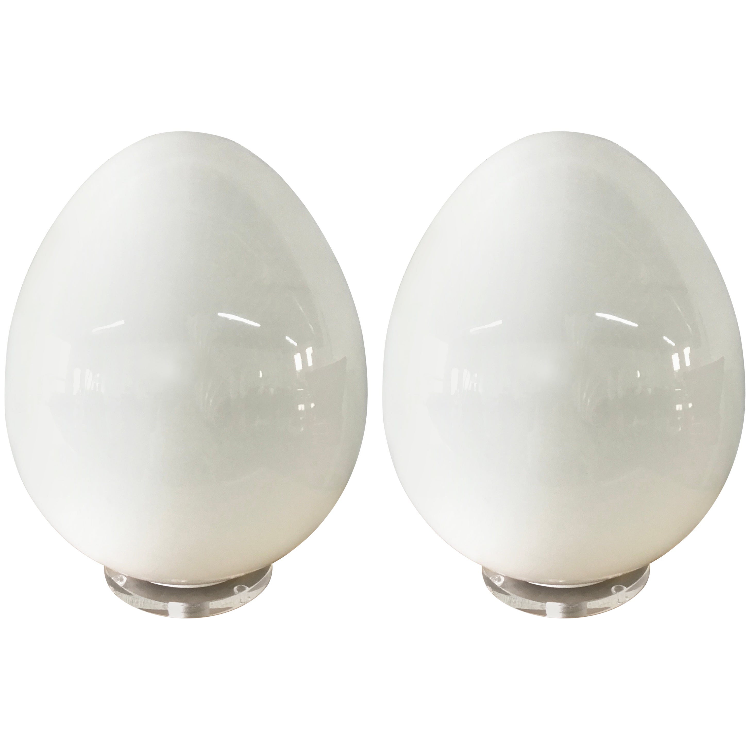 Large Murano Glass Egg Lamp For Sale at 1stDibs