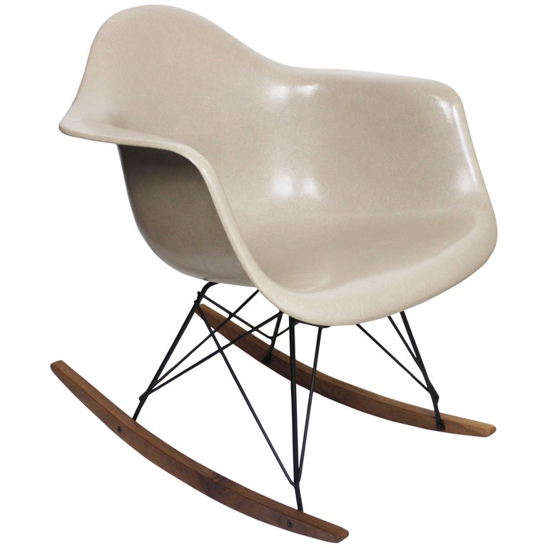 Original Vintage Herman Miller Fiberglass Shell Rocking Chair Rocker in ...