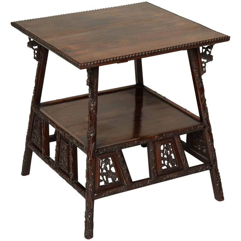 Chinese Rosewood Square Table at 1stDibs