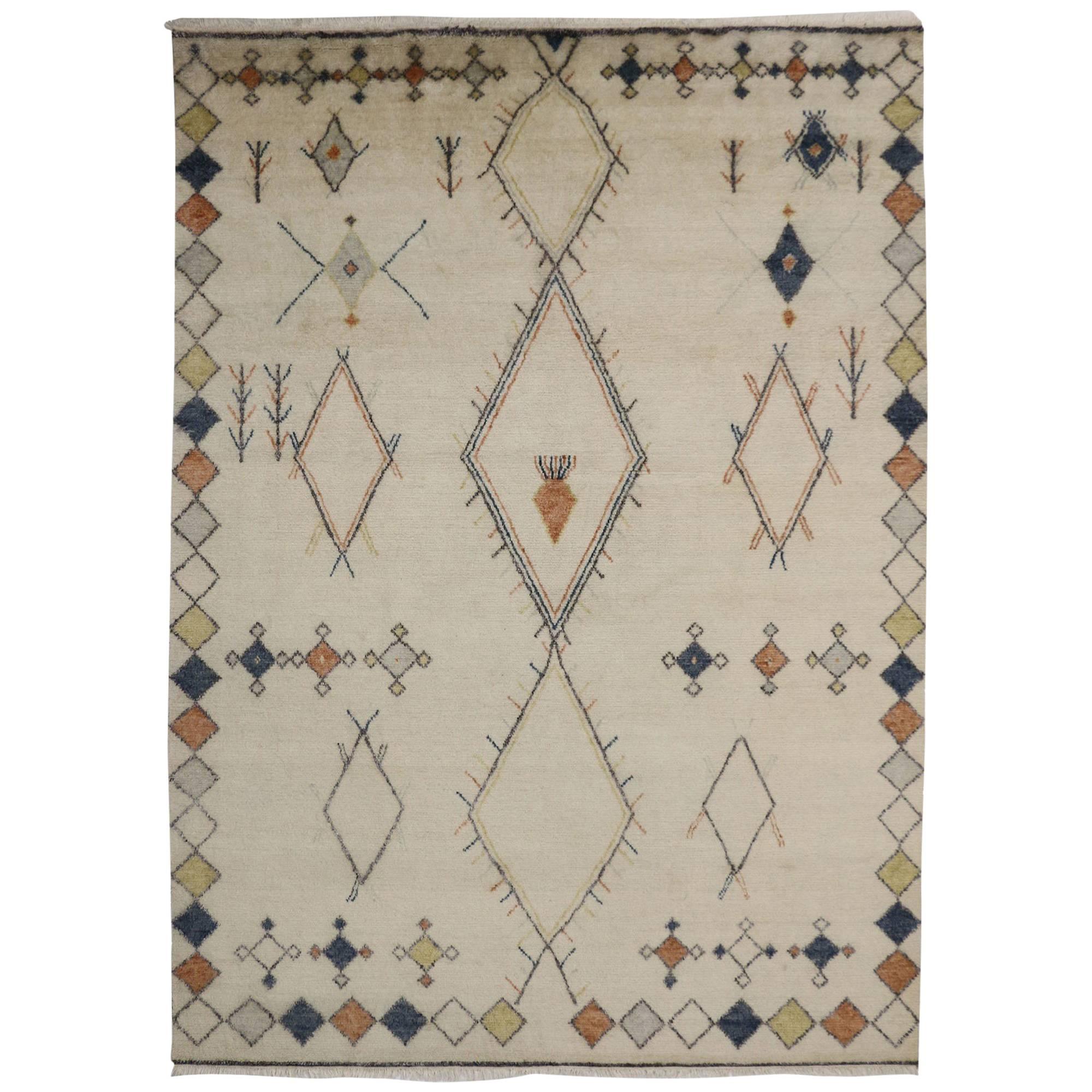 New Contemporary Moroccan Rug with Modern Mediterranean Style For Sale ...