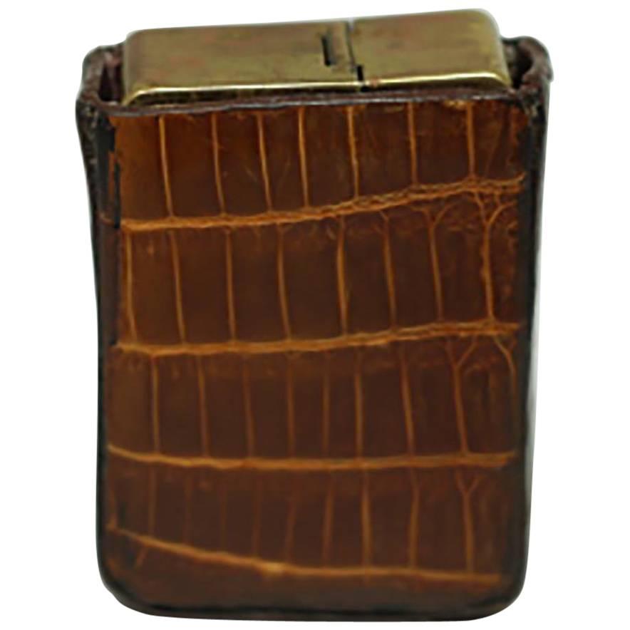 Early 20th Century Crocodile Cigarette Holder with Brass Insert, circa ...