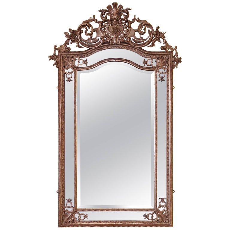 High Victorian Giltwood and Gesso Framed Mirror at 1stDibs