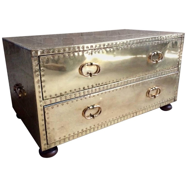 Hollywood Regency Brass Chest of Drawers Sarried Elton John Interest ...