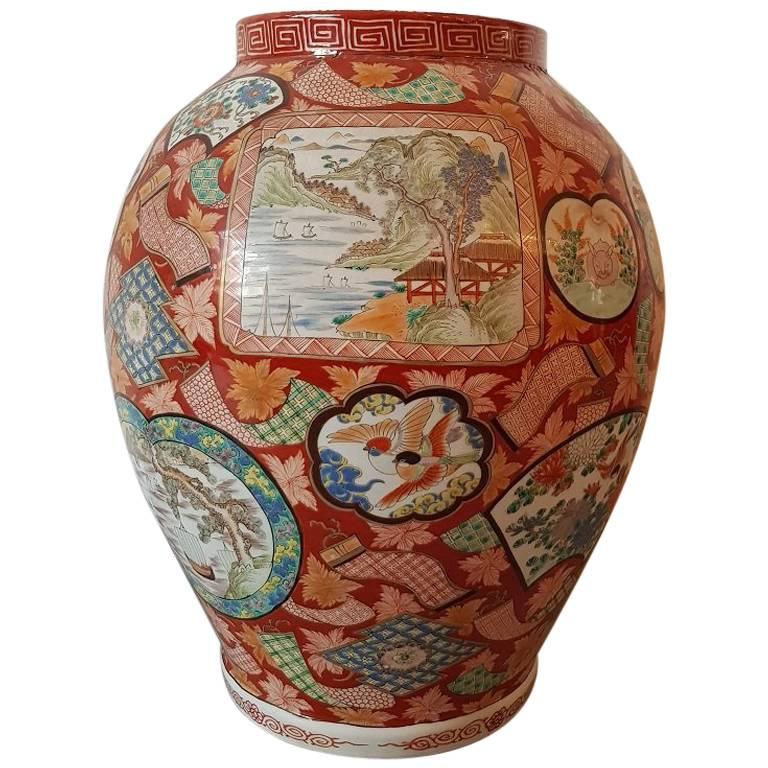 Mid-19th Century Large Model Japanese Imari Style Art Vase at 1stDibs