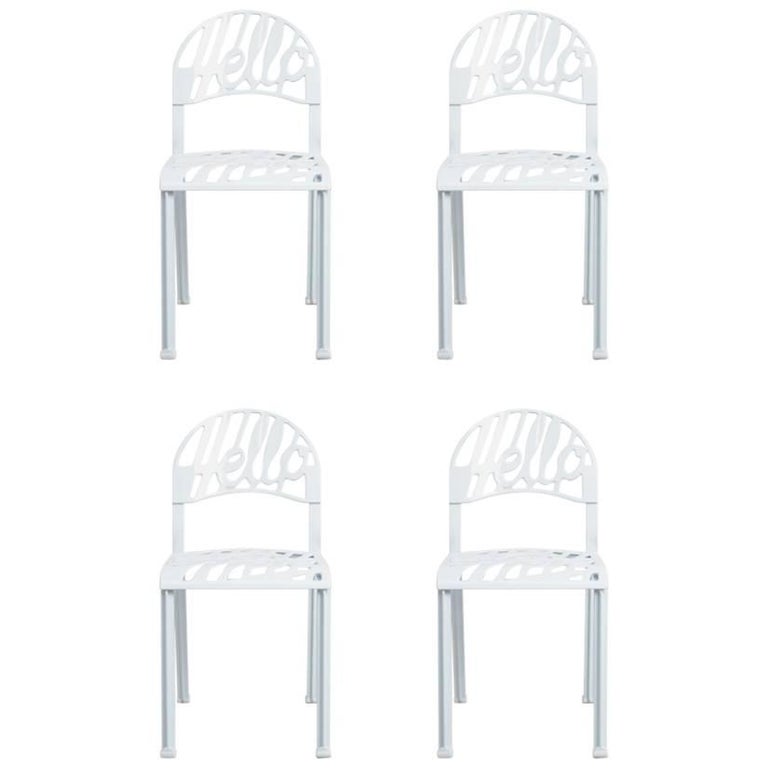 Fabulous Set of Four 1970s Pop Art “Hello There” Chairs, Jeremy Peters ...