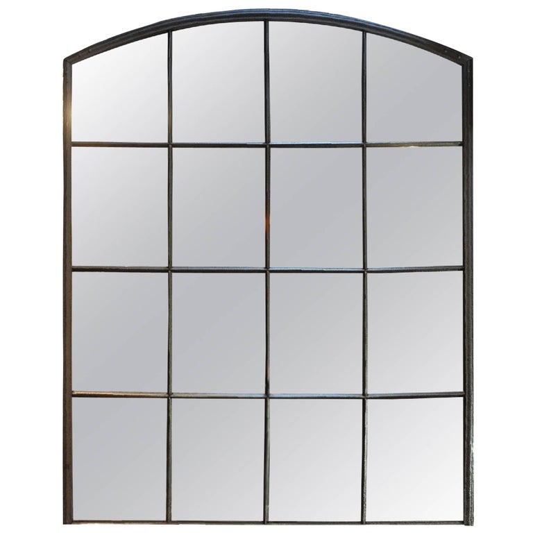 Industrial Riveted Iron Factory 1920s Windows Mirror at 1stDibs