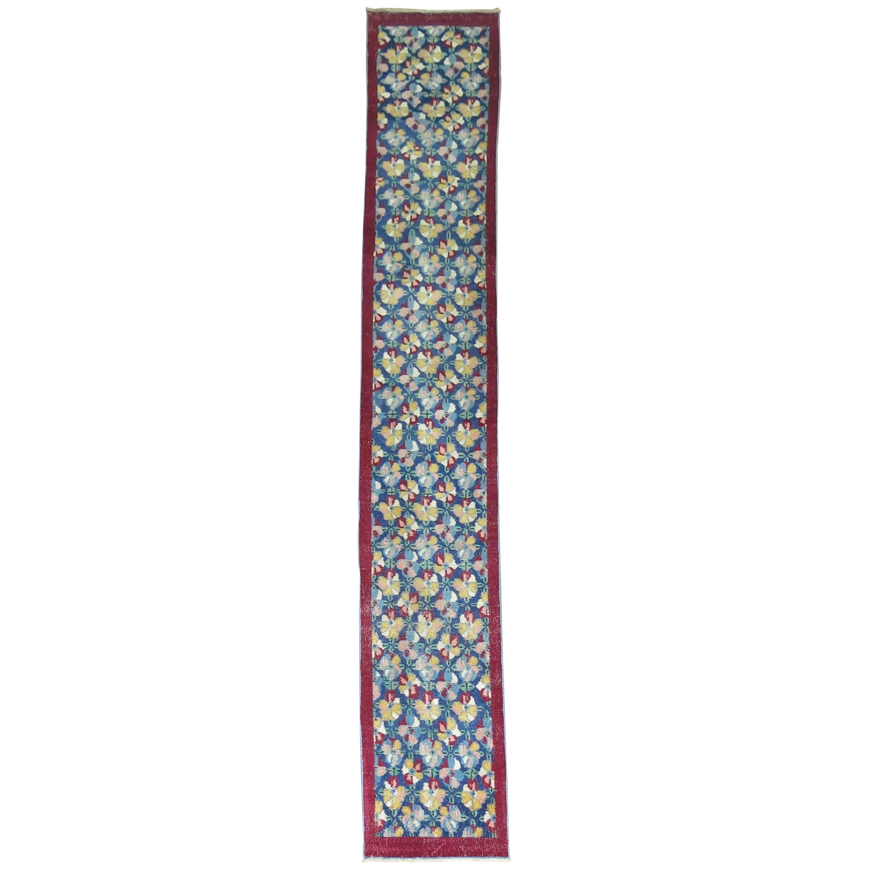 Vintage Turkish Narrow Runner For Sale at 1stDibs