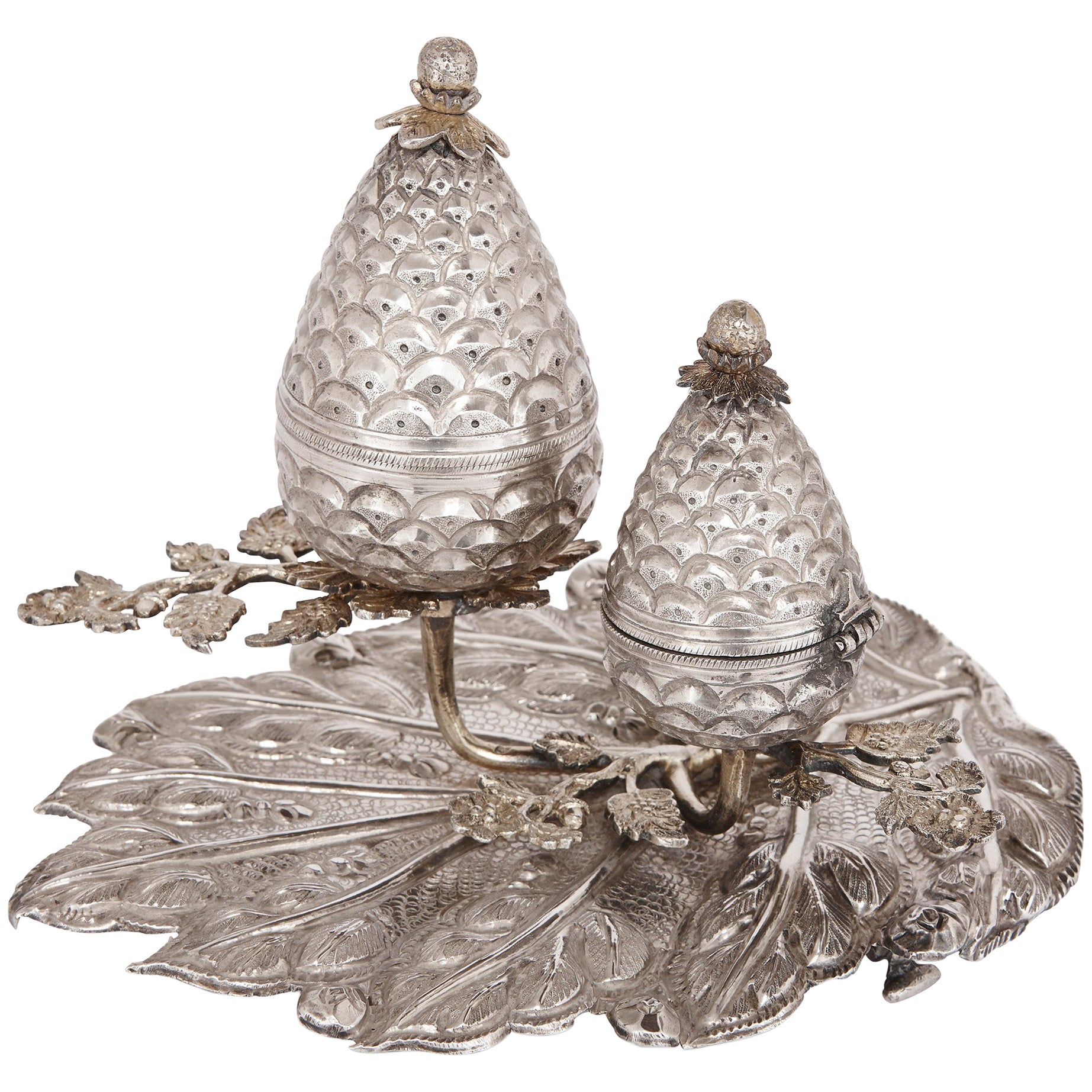 Russian 88 Silver 1887 Filigree Spice Besamim Box For Sale at 1stDibs
