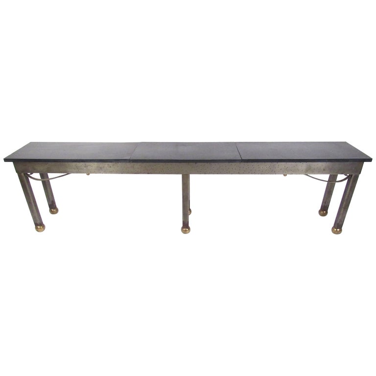 Industrial Modern Slate-Top Steel Console Table For Sale at 1stDibs ...