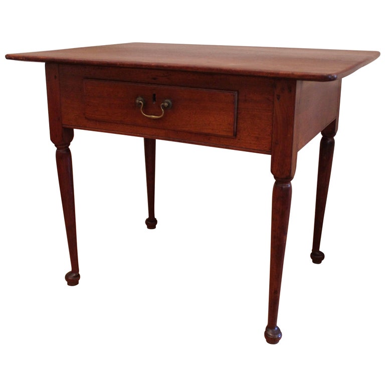 Walnut Queen Anne Style Tavern Table at 1stDibs