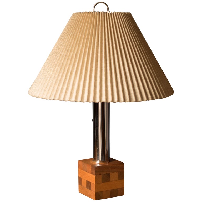 Vintage Stacked Wood Block Lamp at 1stDibs