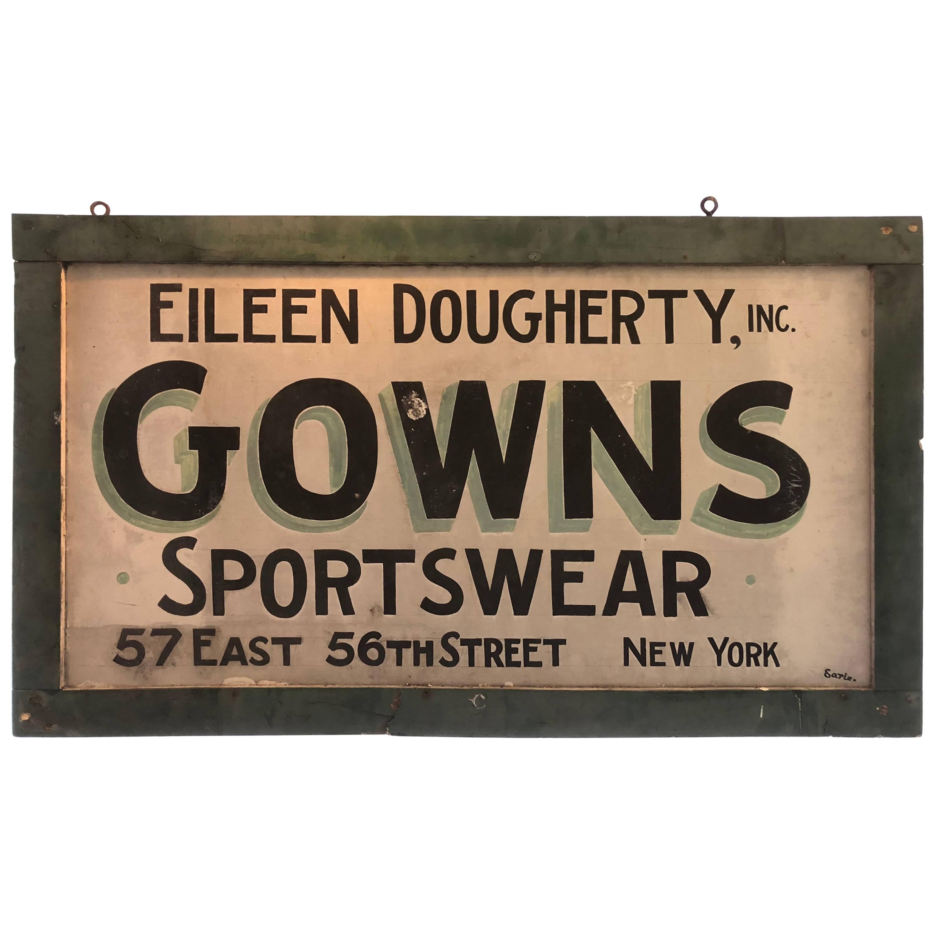 New York City Fashion Trade Sign at 1stDibs