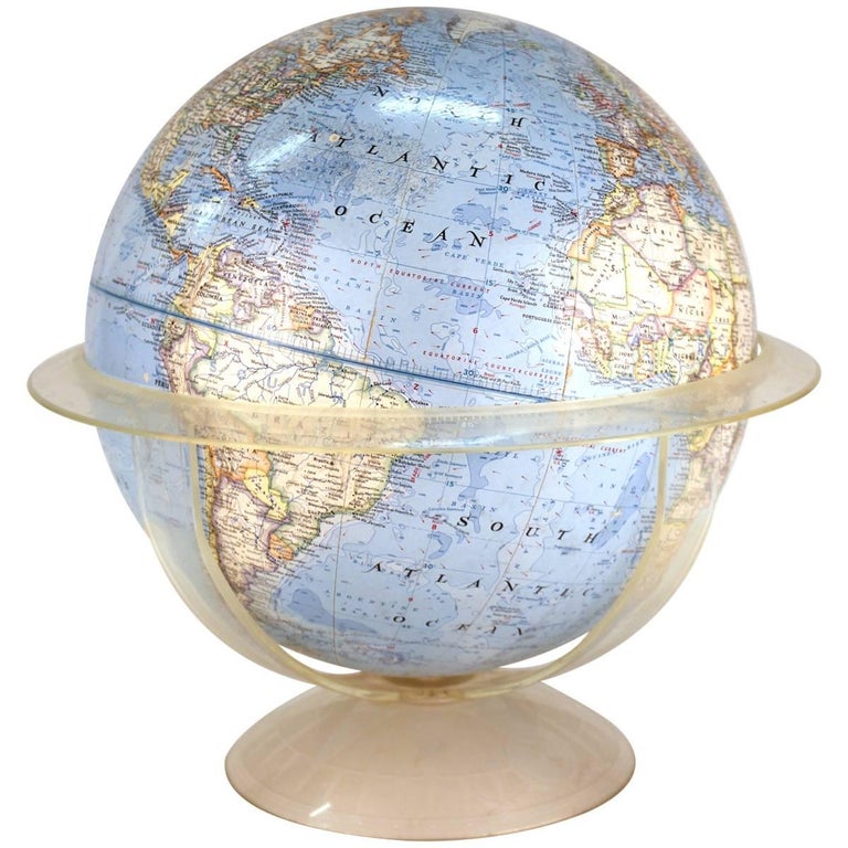 National Geographic Midcentury Globe on Stand at 1stDibs | national ...