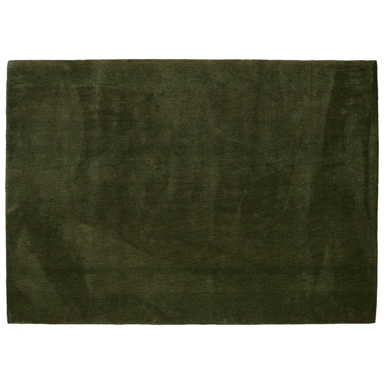 'Vert Pinton' Hand-Tufted Area Rug in Olive Green by Pinton at 1stDibs
