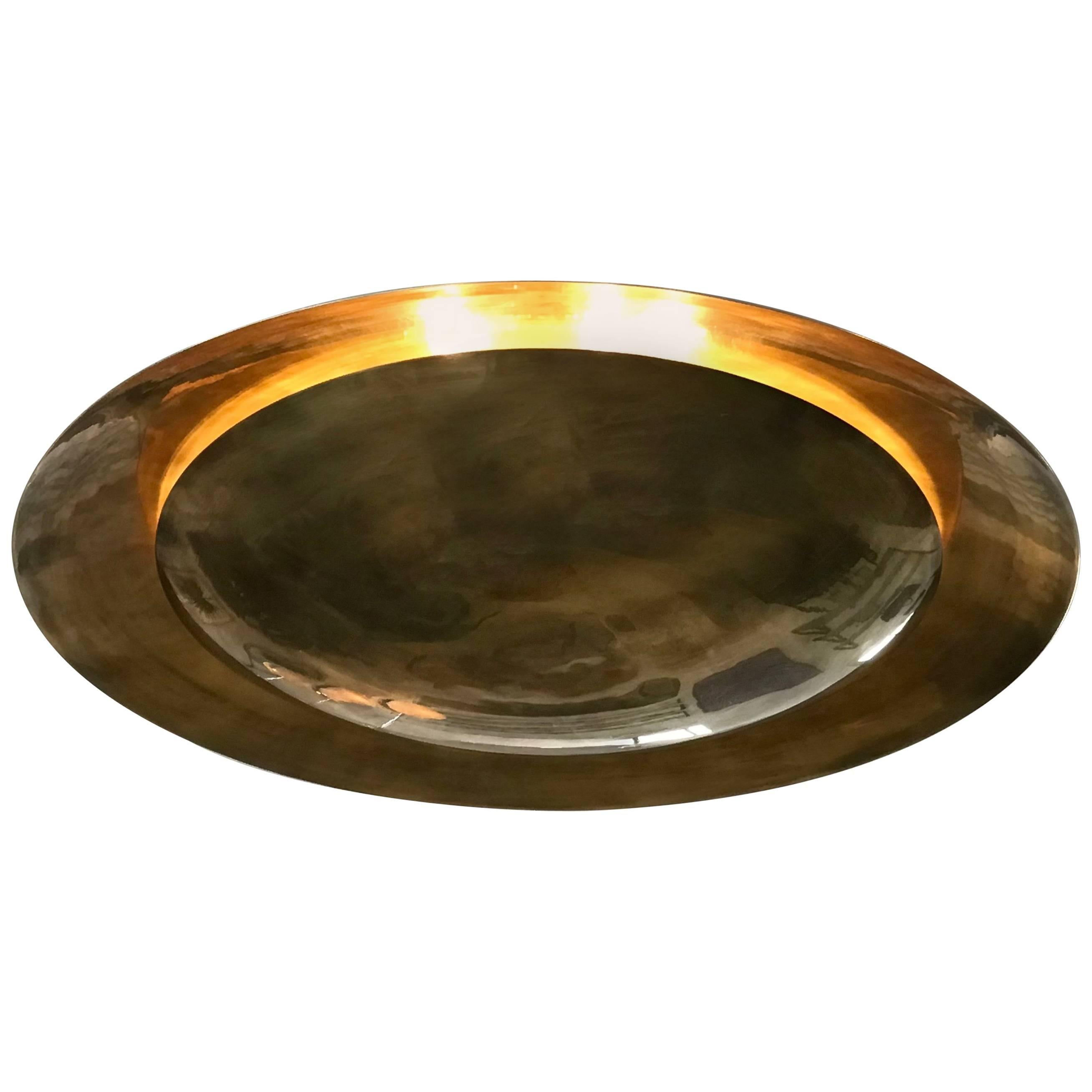 Massive Double Disc Concave and Convex Flush Mount at 1stDibs