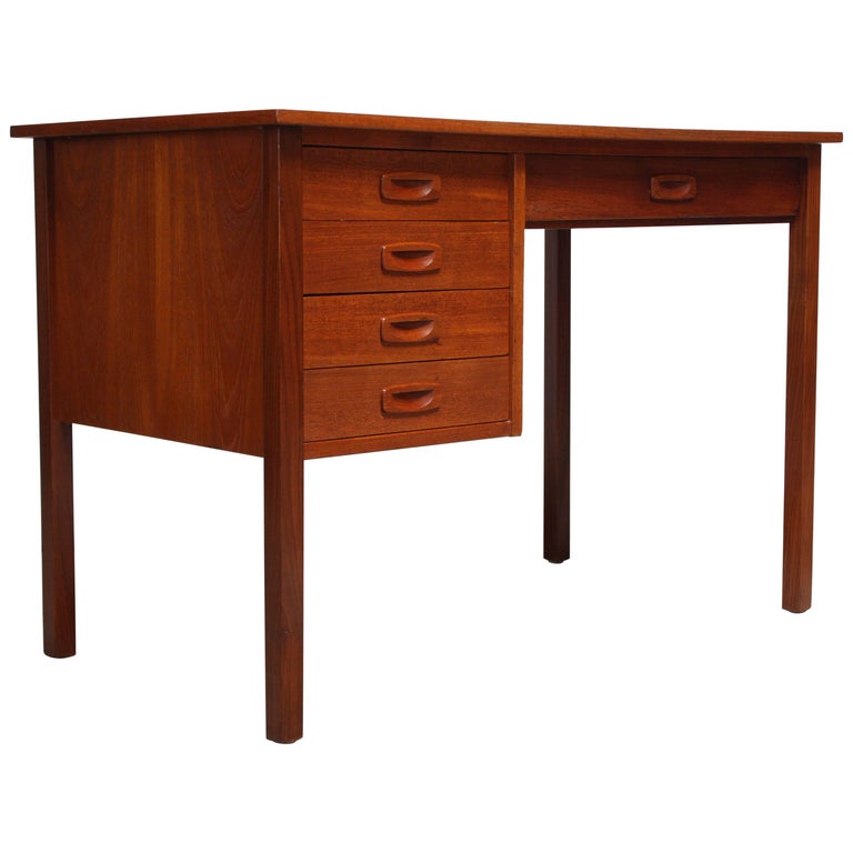 Danish Modern Teak Student Desk at 1stDibs