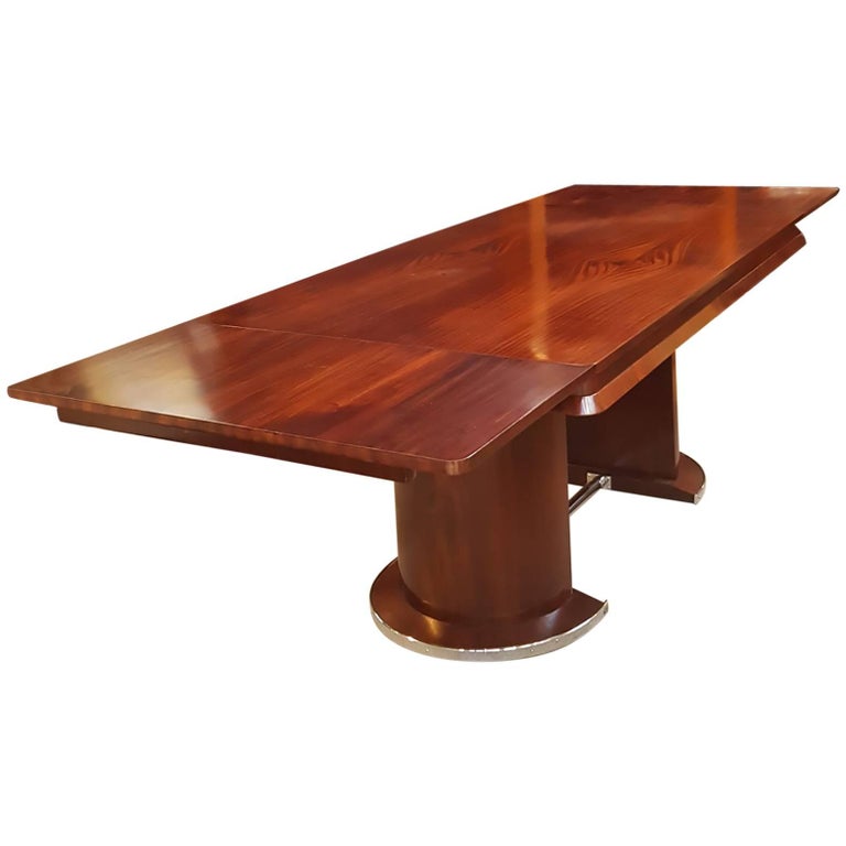 Art Deco French Long Extension Dining Table at 1stDibs