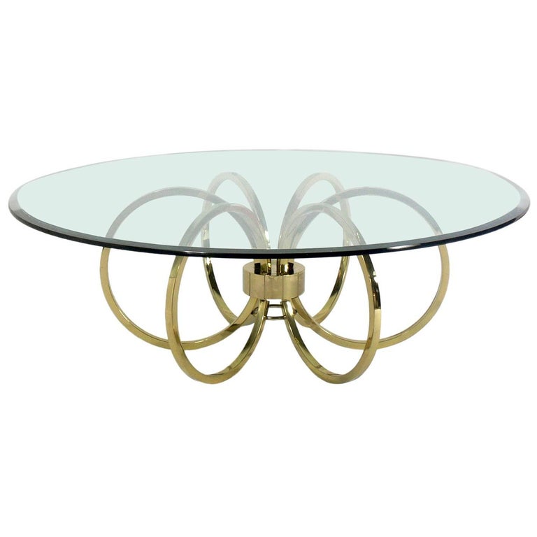 Brass Loop Coffee Table For Sale at 1stDibs