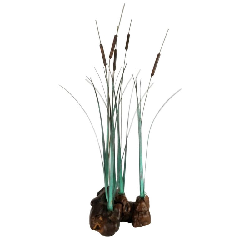 Midcentury Metal and Wood Cattail Sculpture by Max Howard at 1stDibs ...
