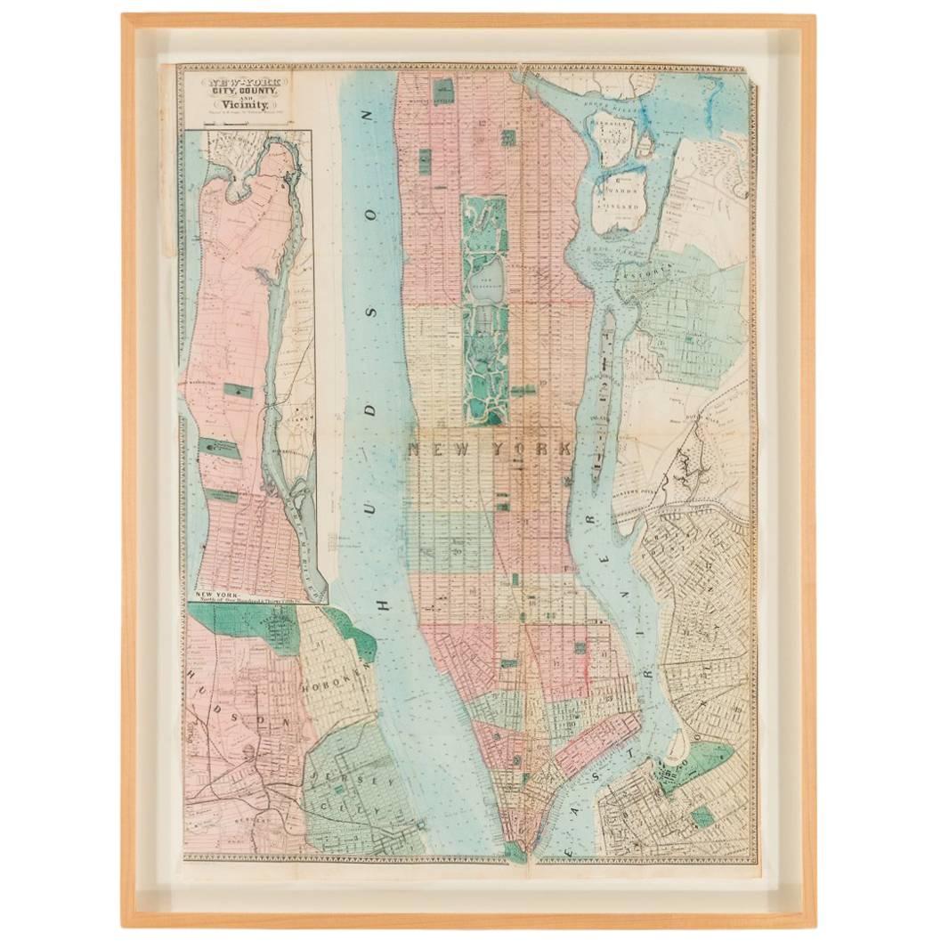 Antique Manhattan Map - 3 For Sale on 1stDibs