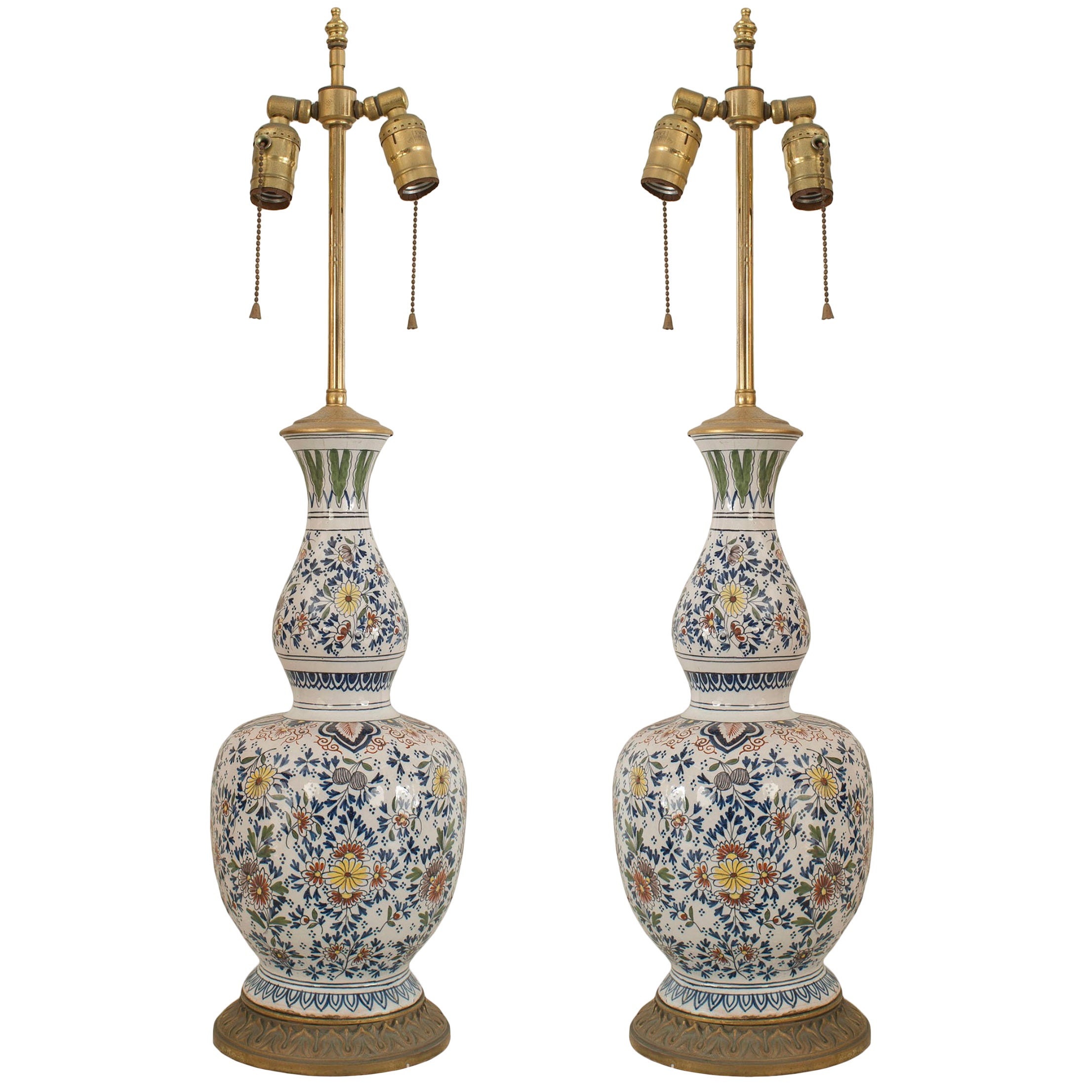 English Victorian Porcelain Table Lamp For Sale at 1stDibs