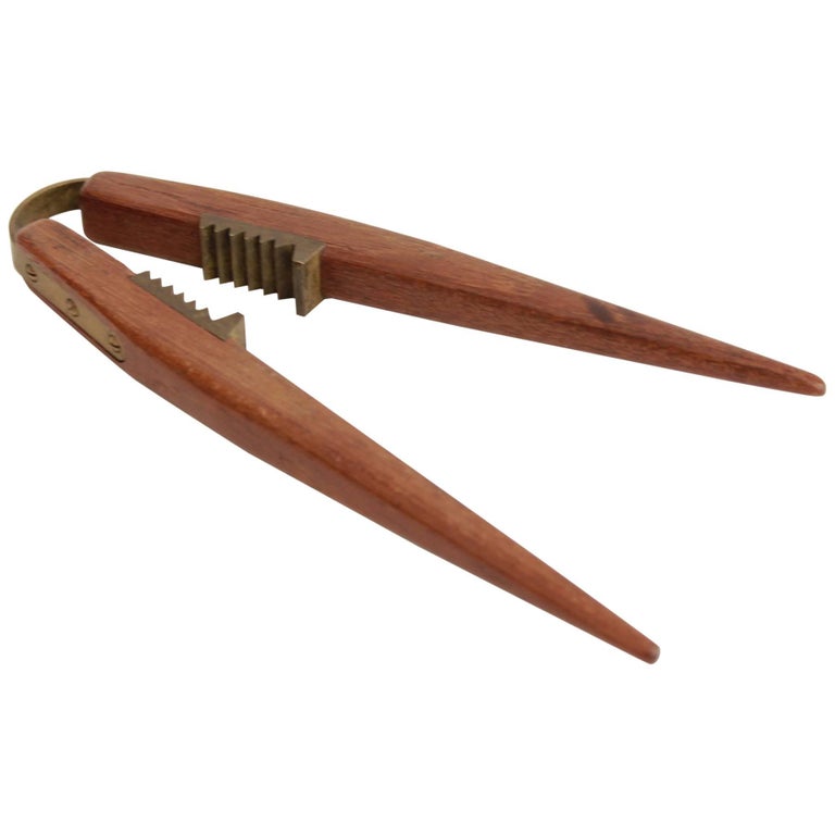 Teak and Brass Nutcracker by Poul Knudsen, Denmark, 1950s at 1stDibs