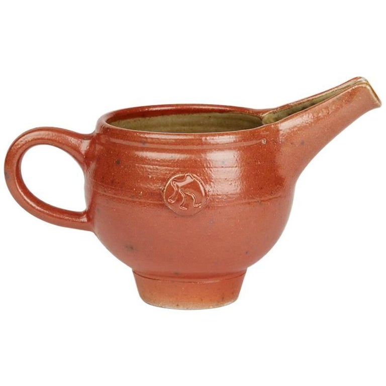 Sheila Casson Studio Pottery Red Salt Glazed Jug, 20th Century at 1stDibs