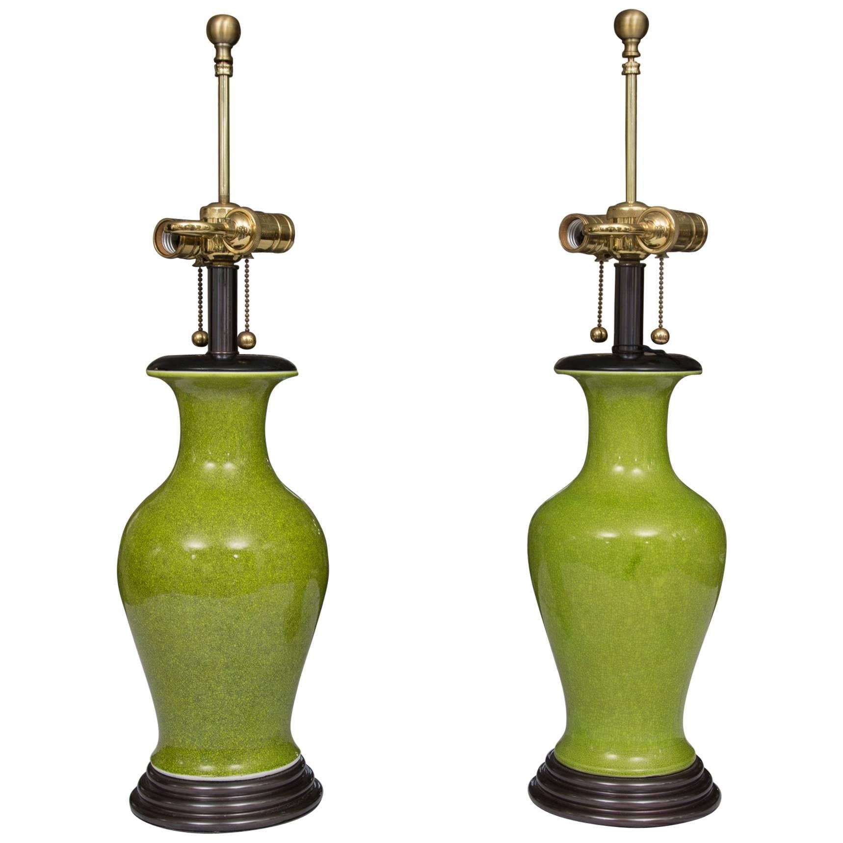 Acid Green Baluster Shaped Table Lamps at 1stDibs