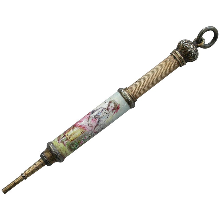 Late 19th Century American Gilt Metal and Enamel 'Magic' Pencil at 1stDibs