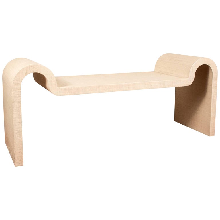 Karl Springer Signed Iconic and Rare "Sculpture" Contoured Bench For ...