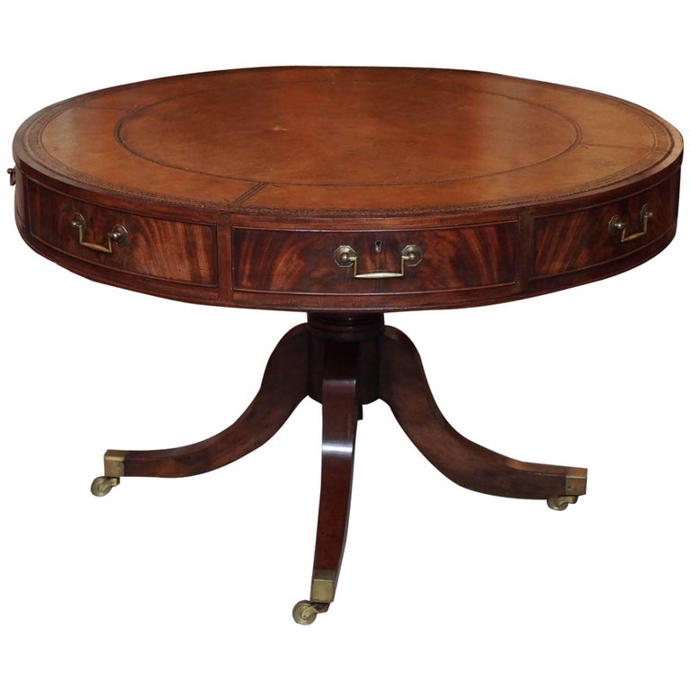 Antique English Mahogany Rent Table at 1stDibs