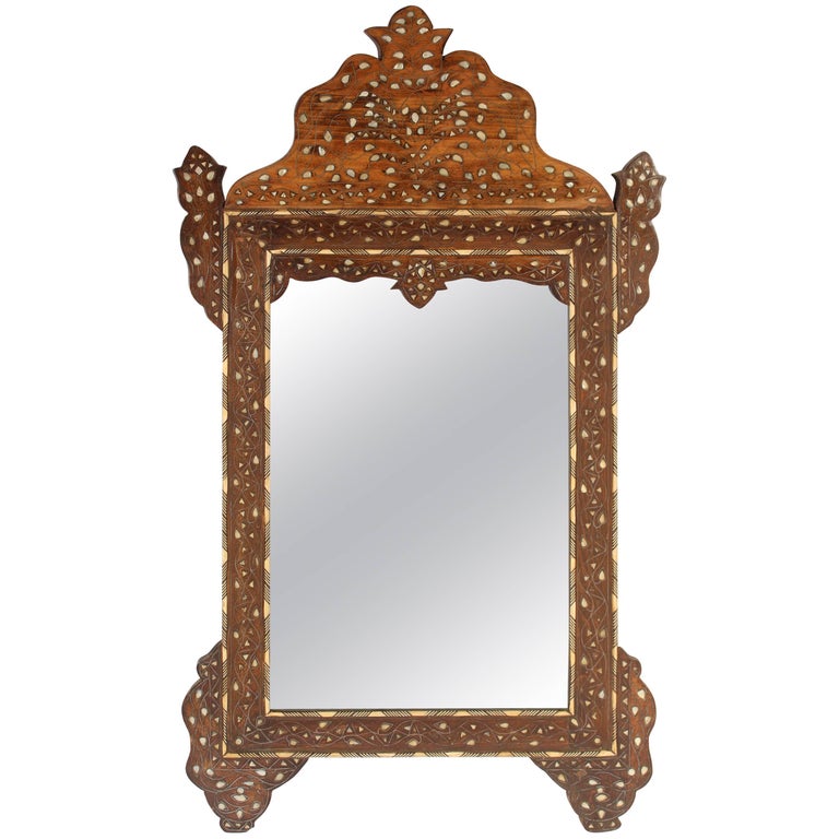 Middle Eastern Mother-of-Pearl Inlaid Mirror at 1stDibs