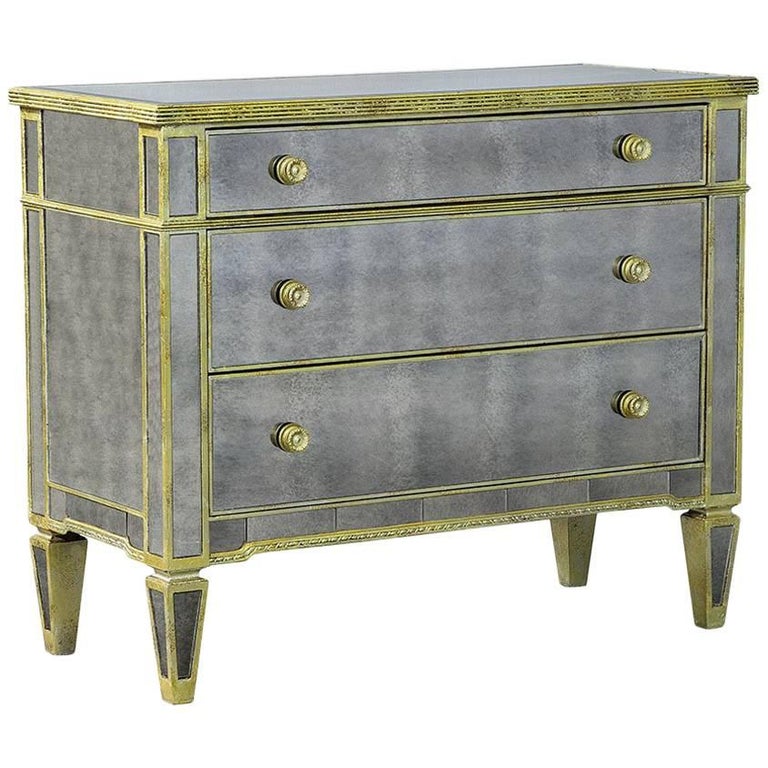 Vintage Custom Mirrored Chest at 1stDibs