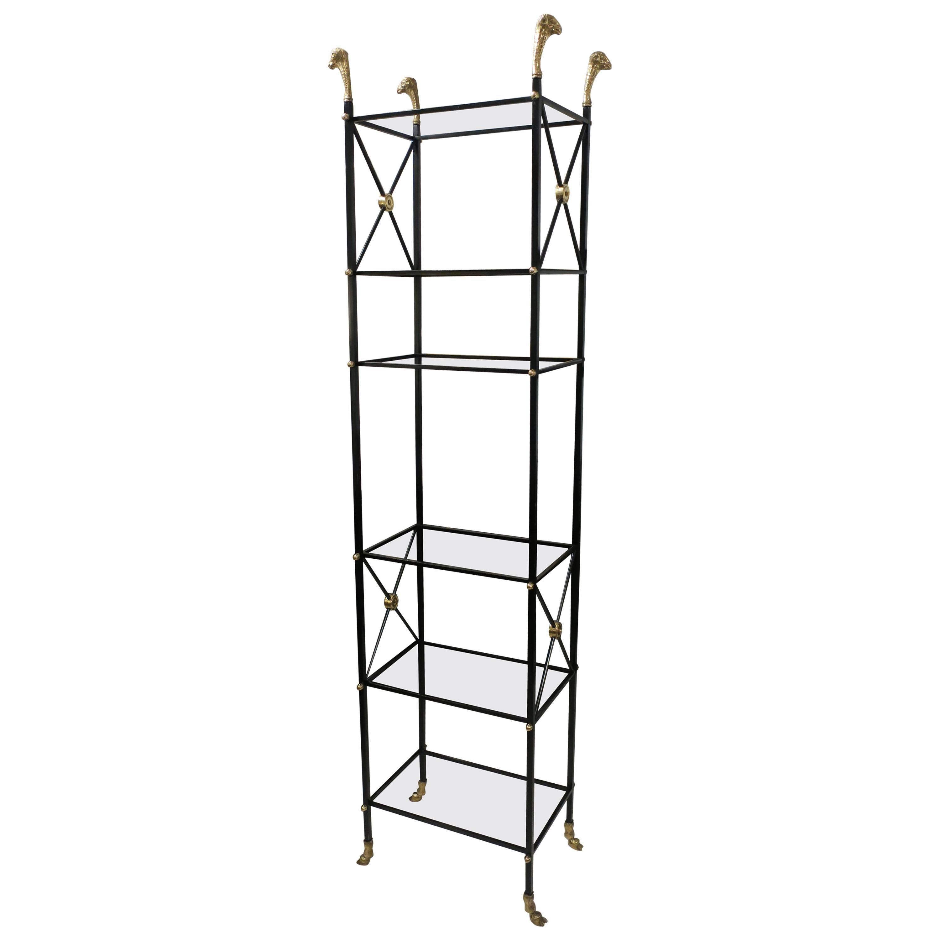 Metal Etagere Bookcase at 1stdibs