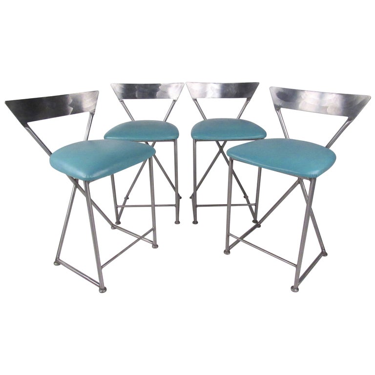 Set of Vintage Modern Counter Stools at 1stDibs