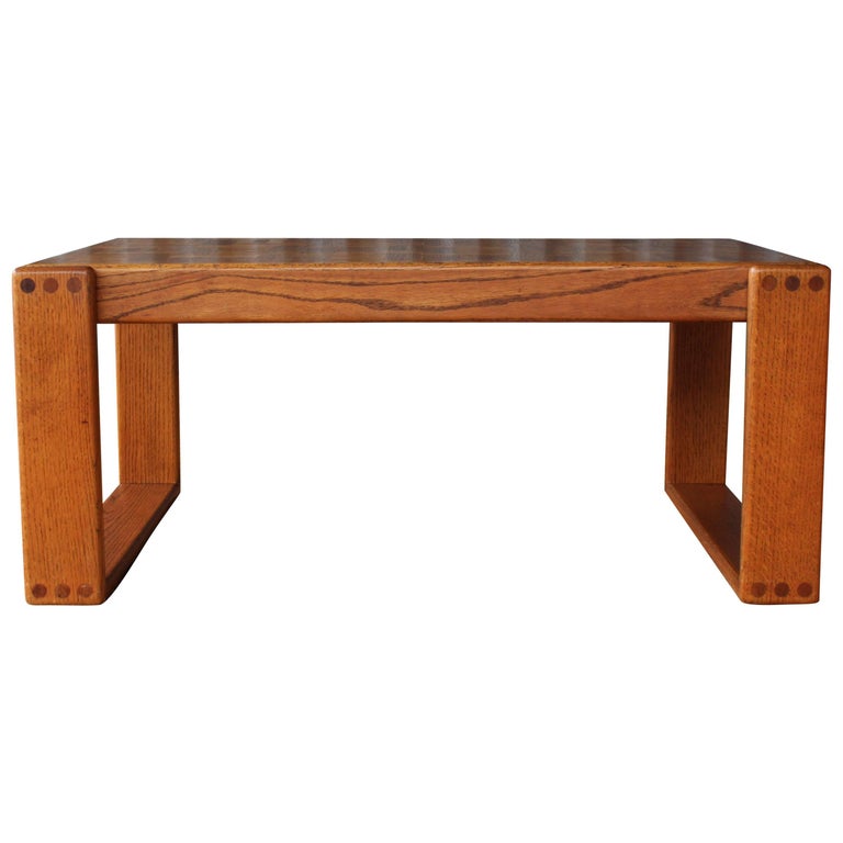1970s Parquet Oak Coffee Table at 1stDibs