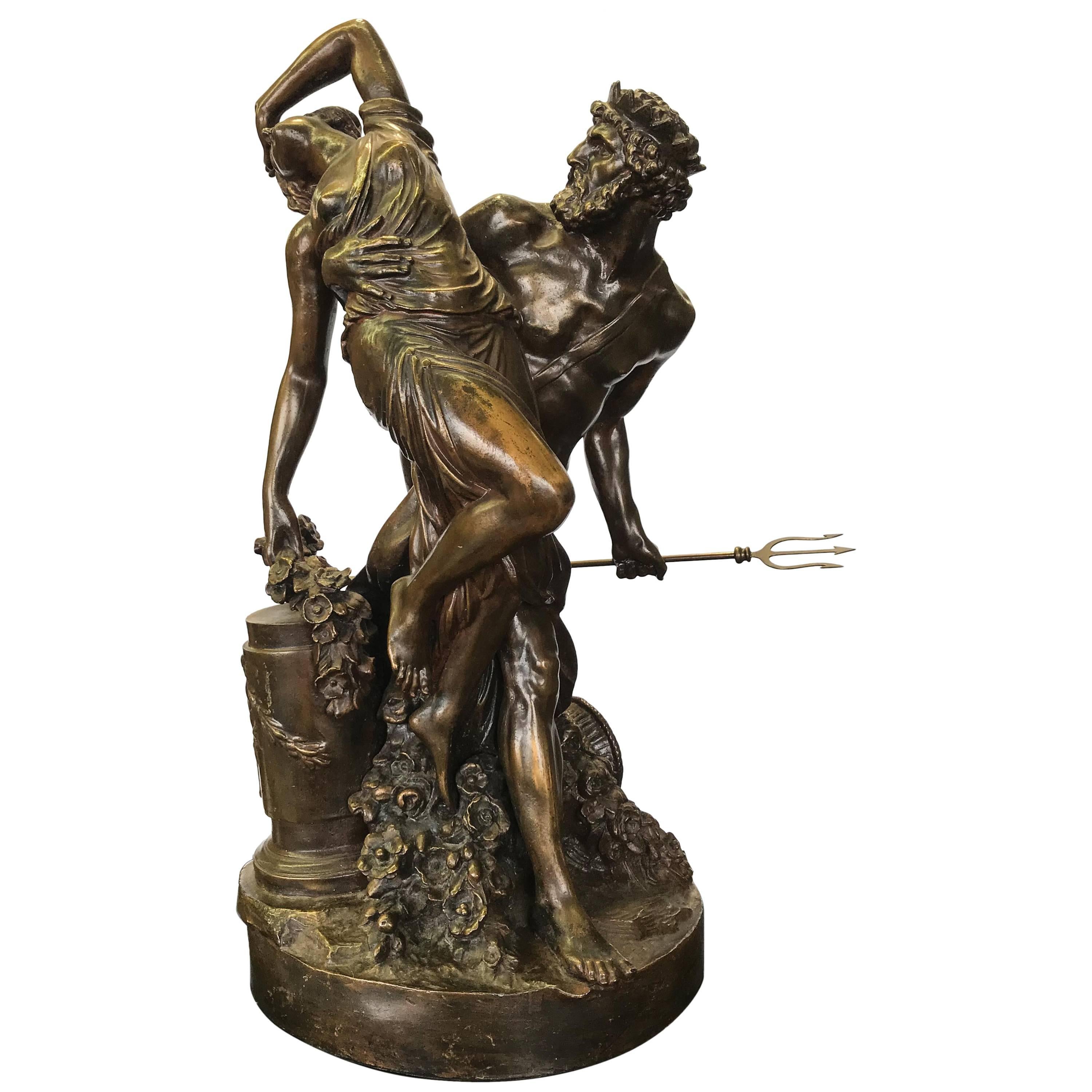 'Abduction of Persephone' French Bronze after Clodion For Sale at ...