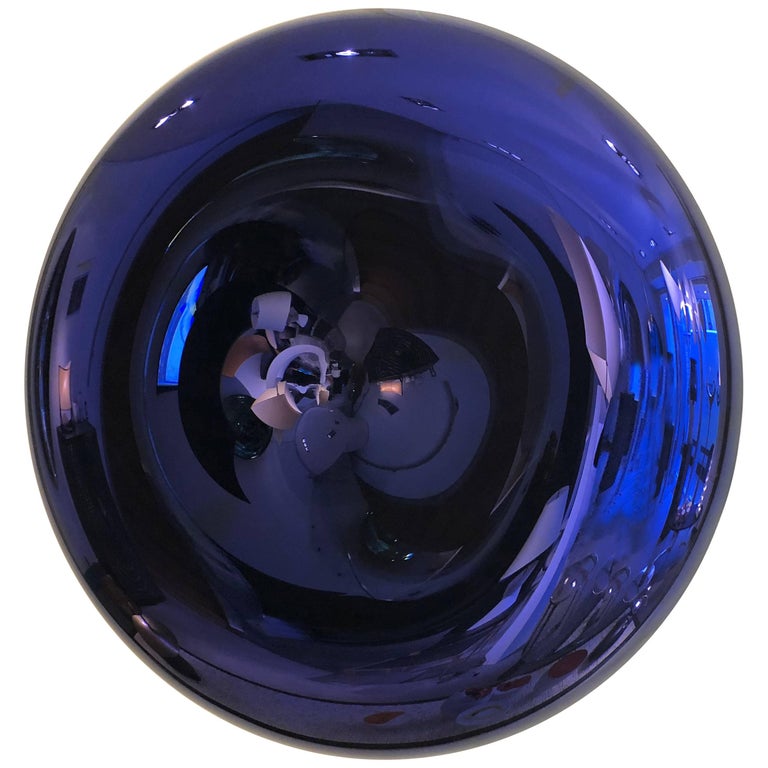 Very Large Convex and Concave Midnight Blue Mirror by Christophe ...