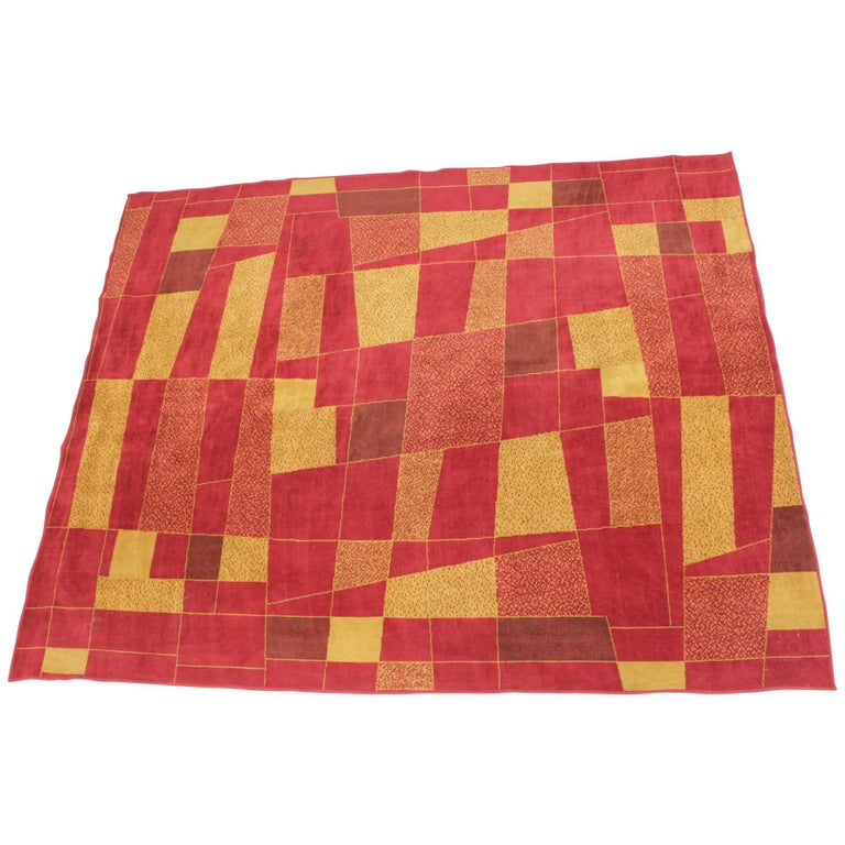 Beautiful Midcentury Geometric Carpet or Rug For Sale at 1stDibs