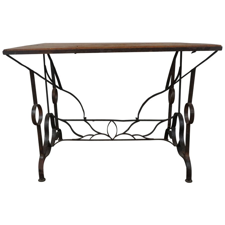 Early 20th Century French Wrought Iron Writing Desk at 1stDibs
