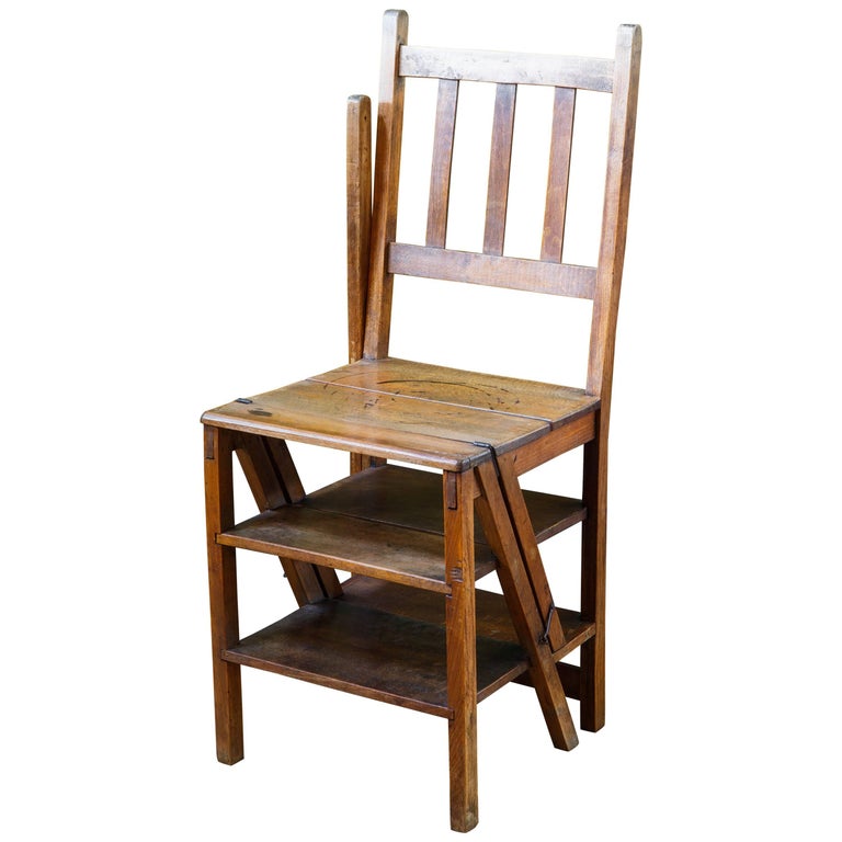 Biomorphic Library Chair Ladder at 1stDibs