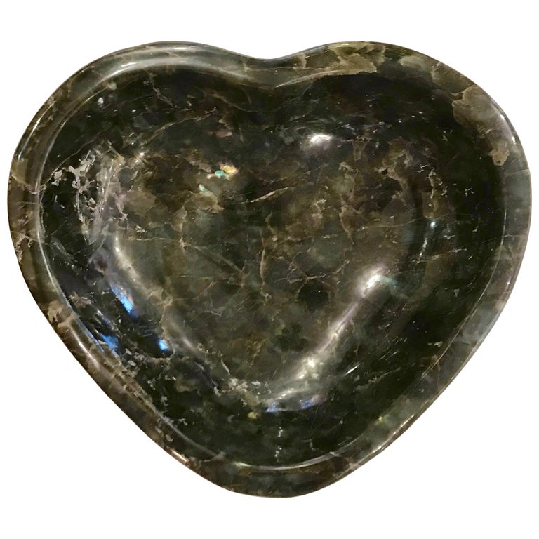 Large Heart Shaped Labradorite Vide-Poche at 1stDibs