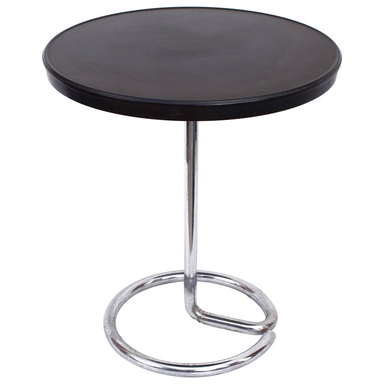 Minimalist Bakelite and Steel Table by Stablet, France, 1930s at 1stDibs