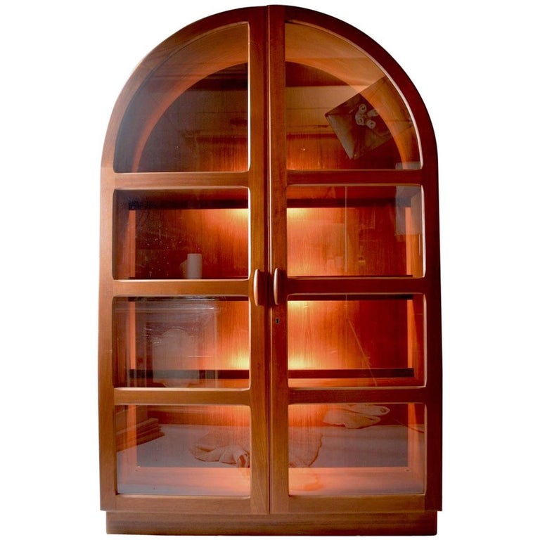 Danish Modern Cathedral Form Bookcase by Dyrlund at 1stDibs