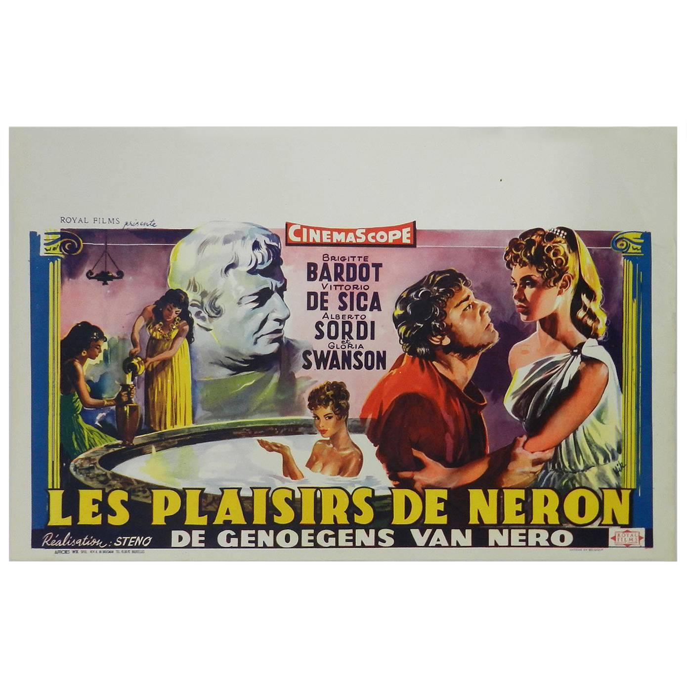 Les Plaisirs De Neron Movie Film Poster 1956 Brigitte Bardot For Sale ...