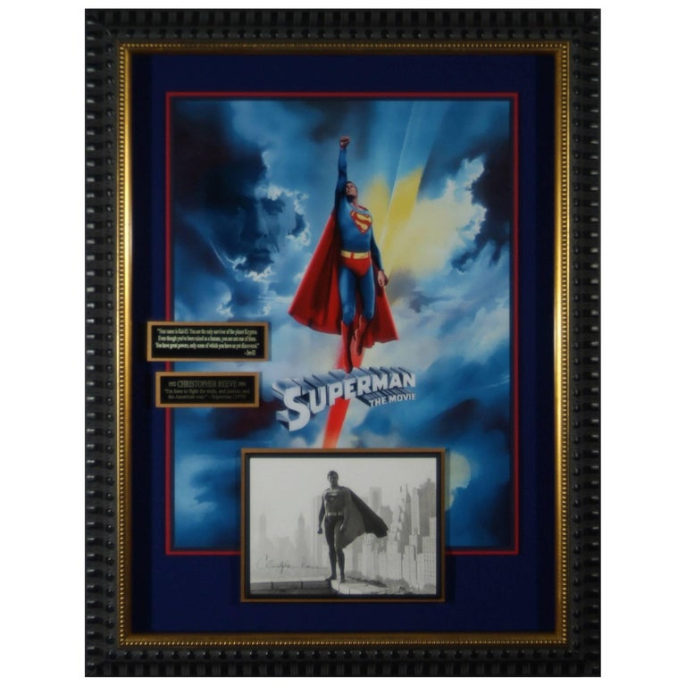 Superman The Movie Christopher Reeve Autographed Framed Memorabilia ...