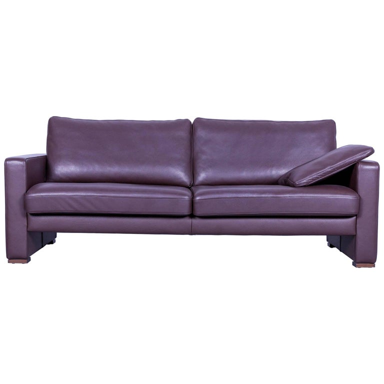 Gepade Cosmo 200 Designer Sofa Leather Brown Three-Seat Couch Modern at ...