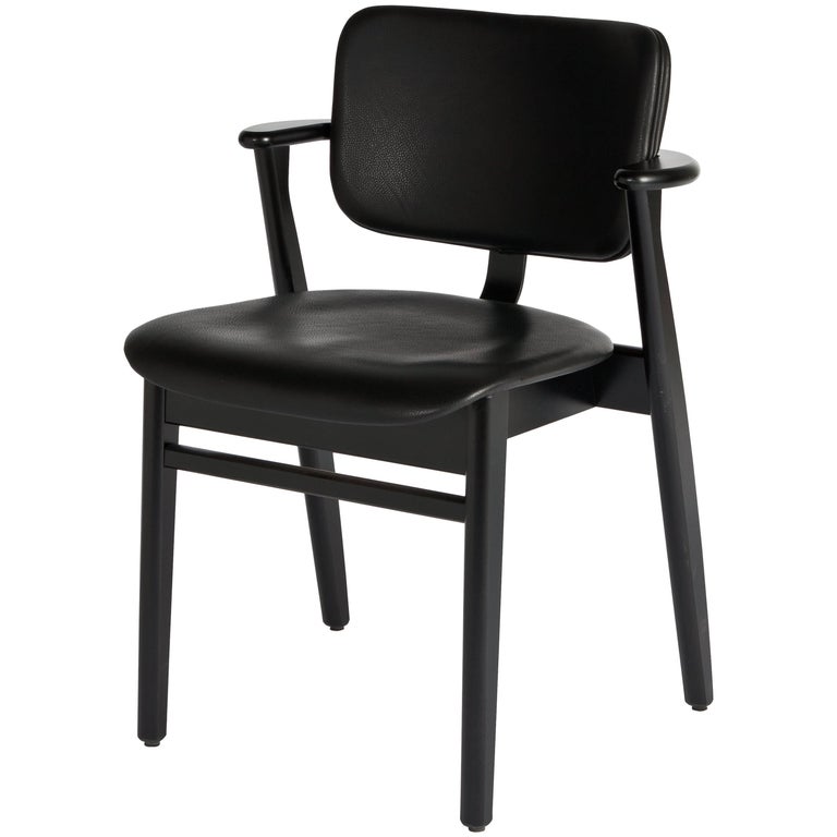 Authentic Domus Chair in Black and Upholstered Leather by Imari ...