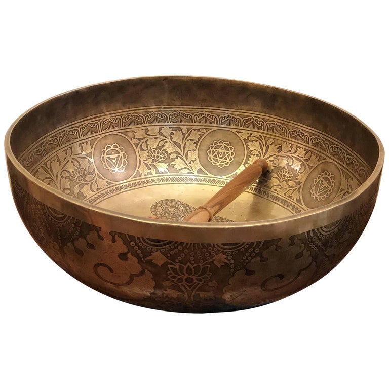 Singing Bowl Struck Bowl Standing Bell Bronze at 1stDibs