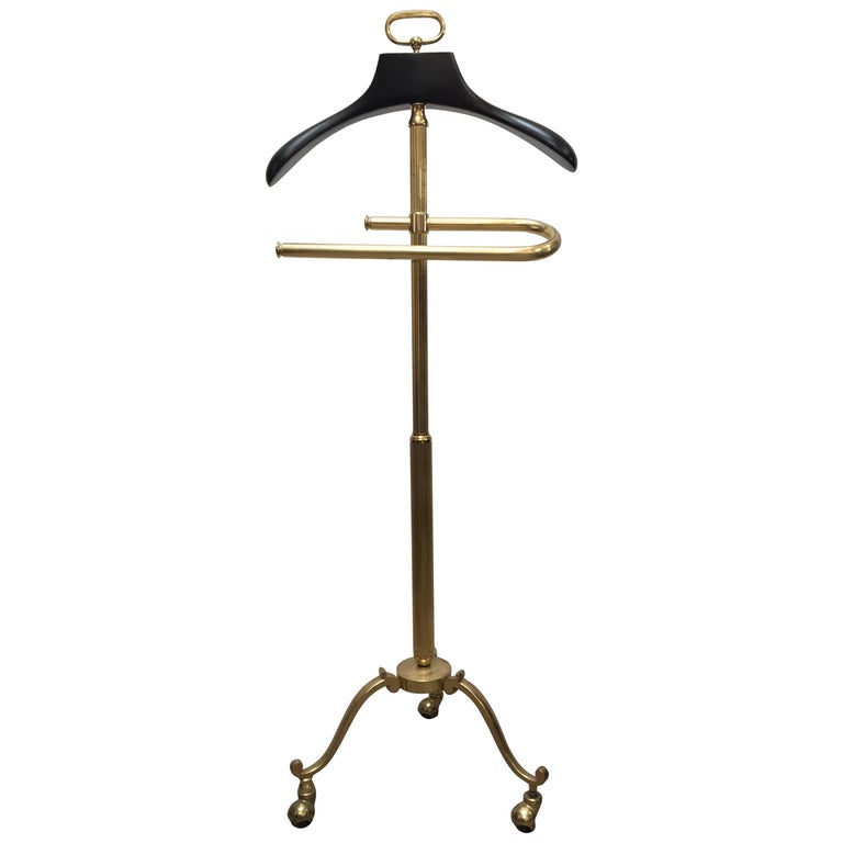 Stylish Italian Gentleman Polished Brass Valet Stand in Style of Maison ...